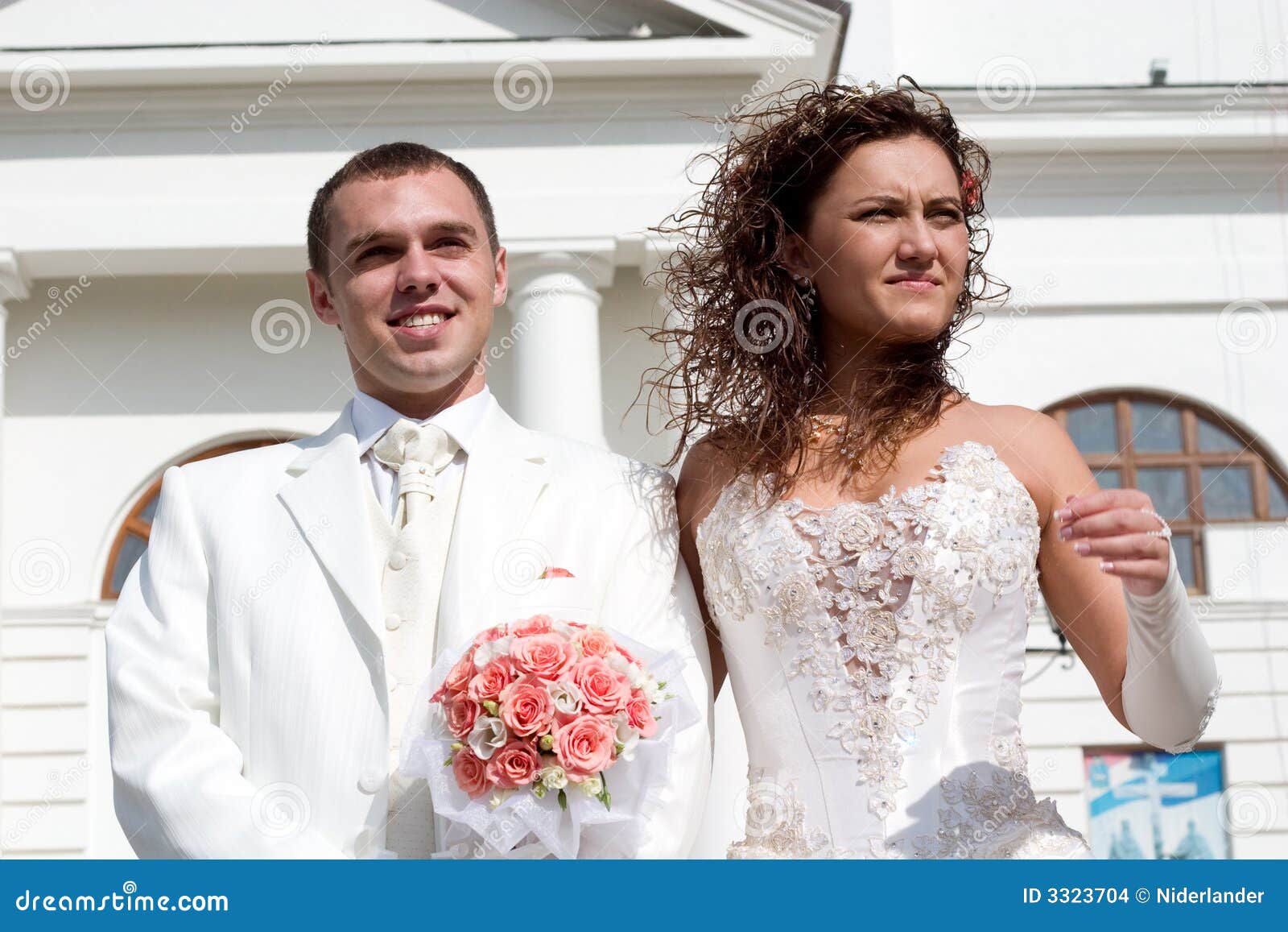 Just married stock photo. Image of event, cheerful, nuptials - 3323704