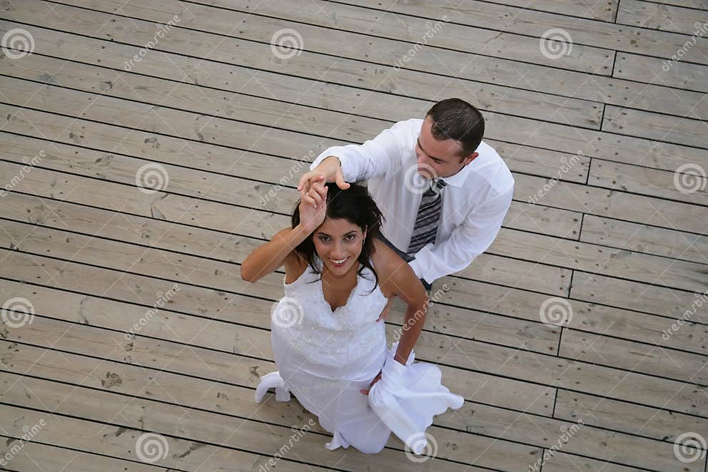 Just Married - Bride and Groom Dancing Stock Photo - Image of event ...
