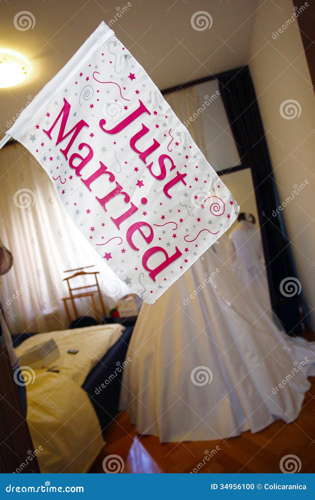 Just married stock photo. Image of room, married, bedroom - 34956100