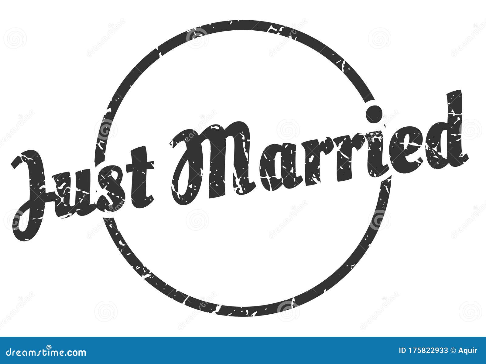 Just Married Sign. Just Married Round Vintage Stamp Stock Vector ...