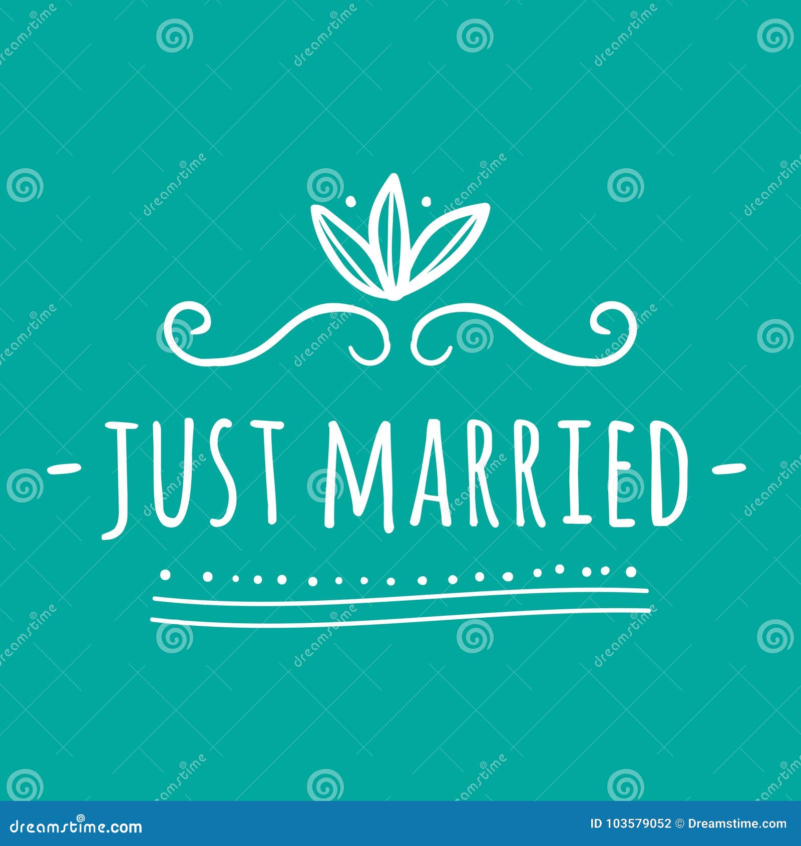 Just Married Sign. Vector and Artwork for Wedding Stock Illustration ...