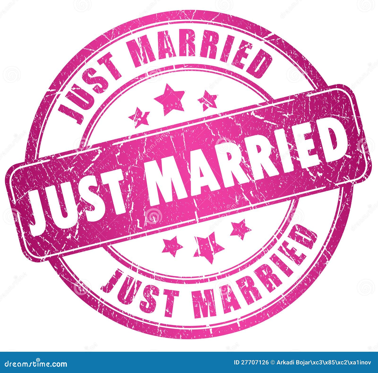 Just married stamp stock illustration. Illustration of element - 27707126