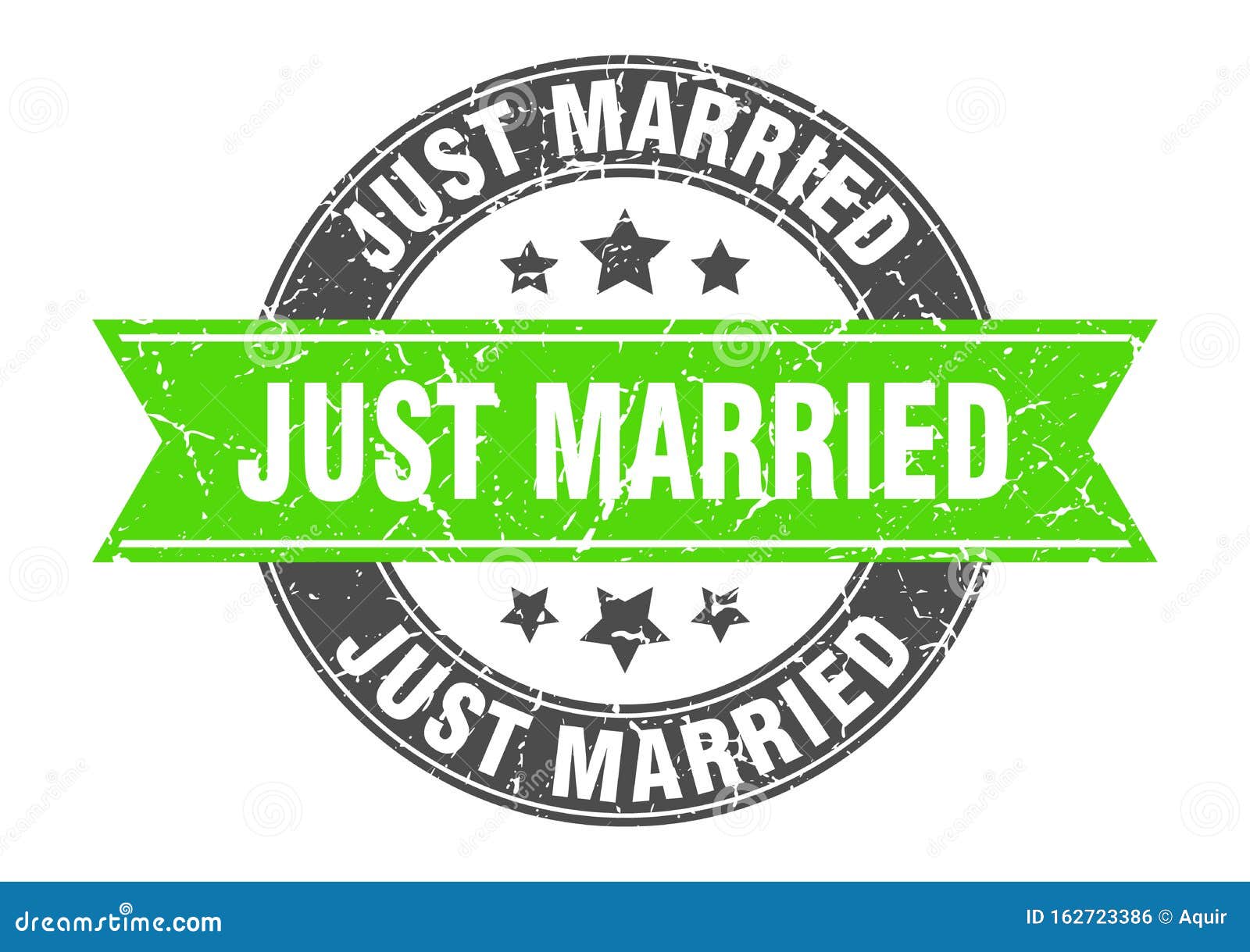 Just married stamp stock vector. Illustration of seal - 162723386