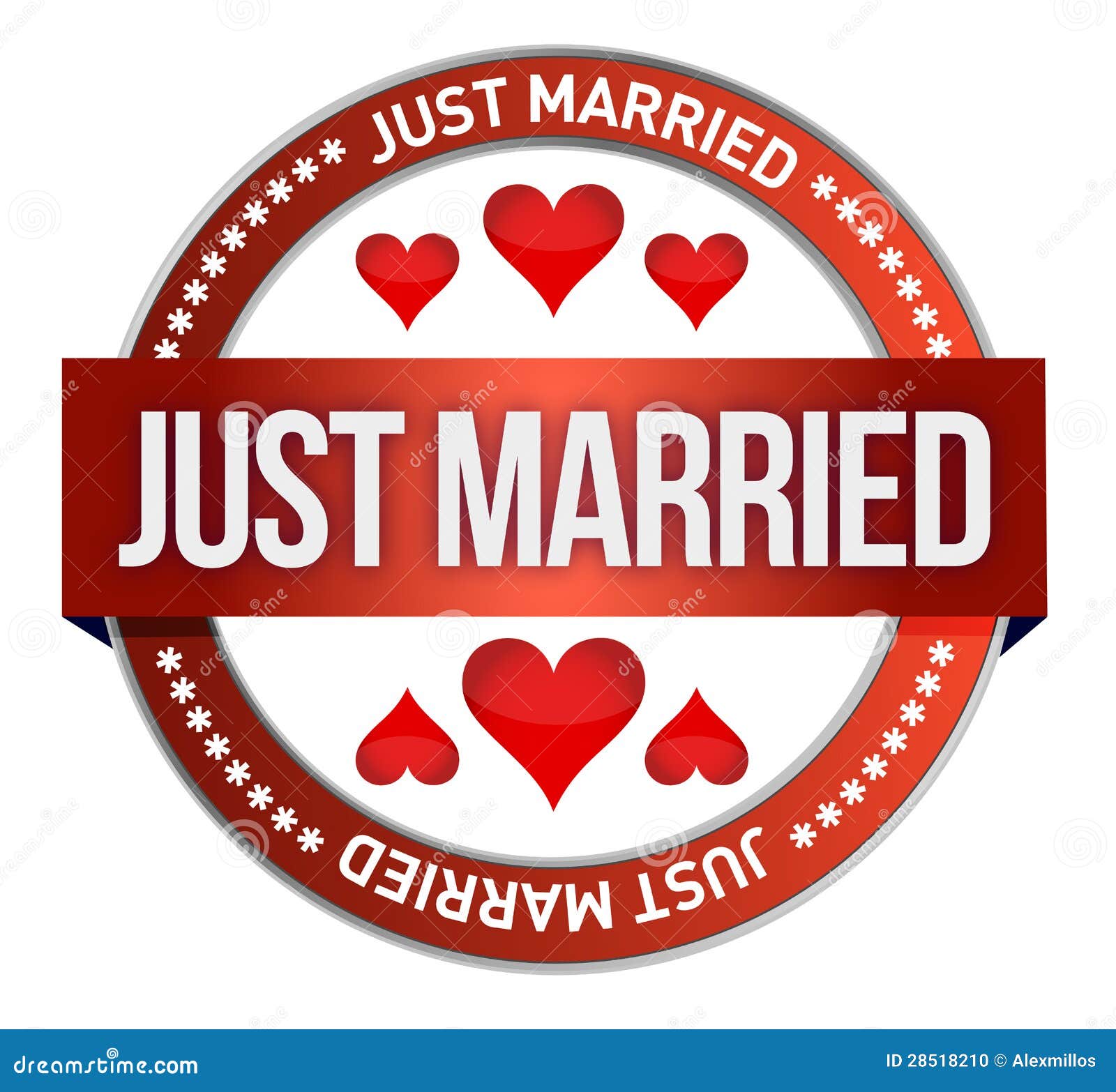 Just Married stamp print stock illustration. Illustration of imprint ...
