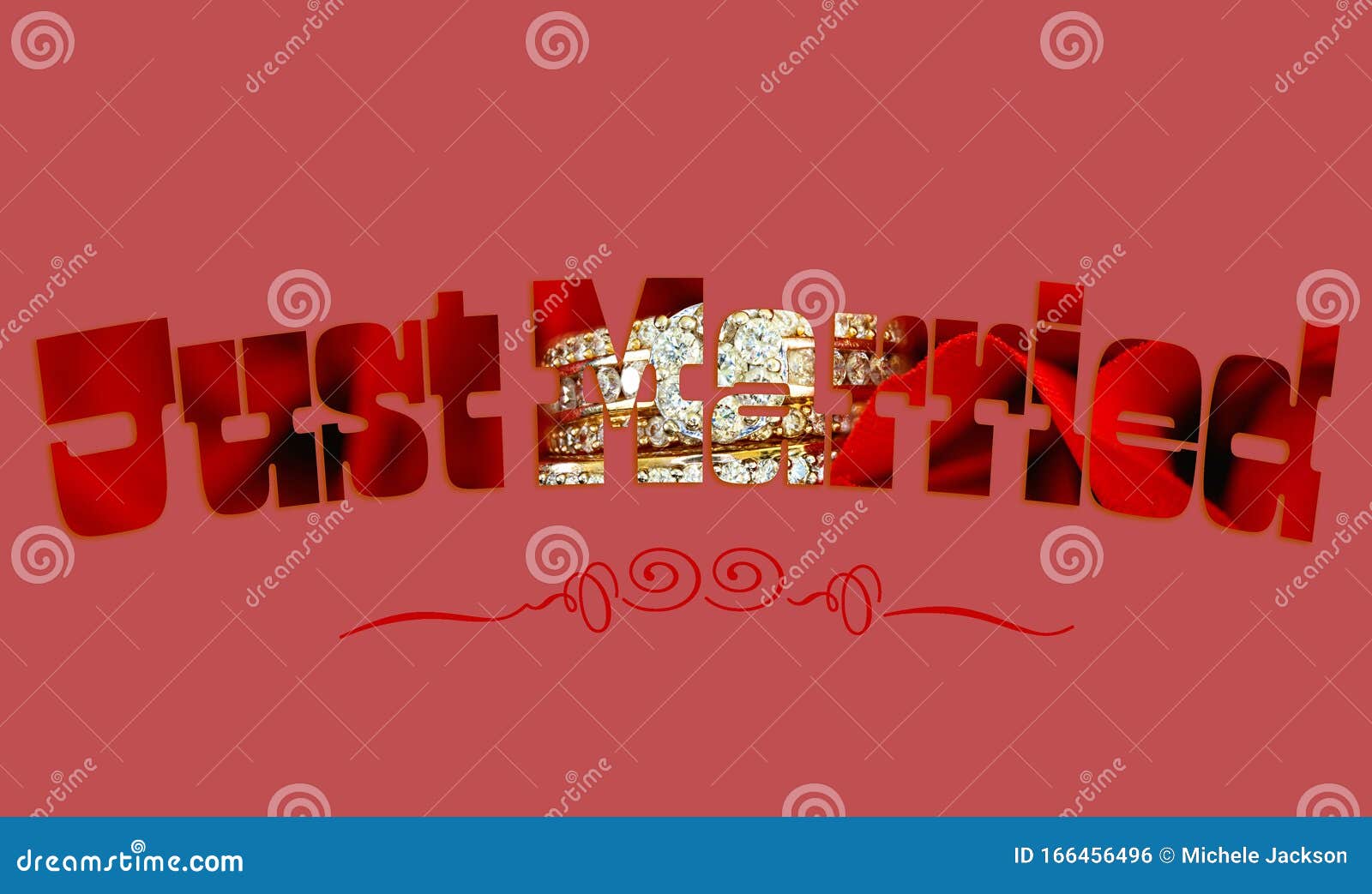 Just Married Text from Diamond Ring Image Stock Photo - Image of ...