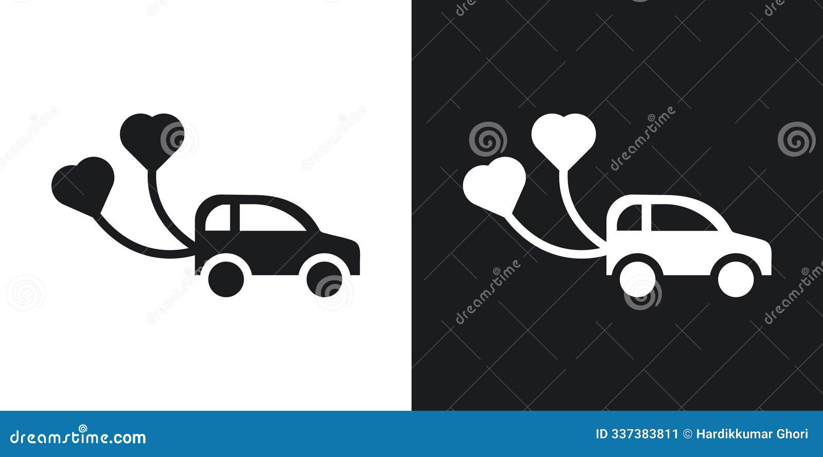 Just Married Thin Line Vector Icon Set Stock Illustration ...
