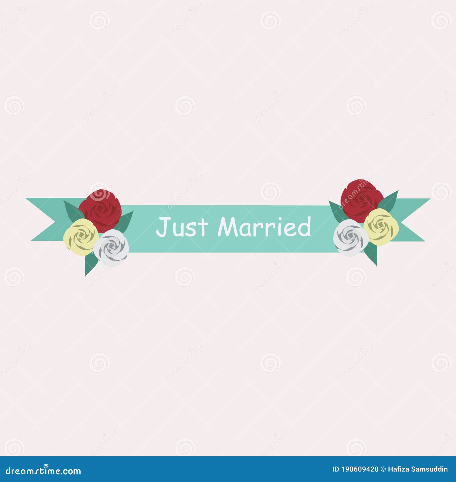 Just Married. Vector Illustration Decorative Design Stock Vector ...