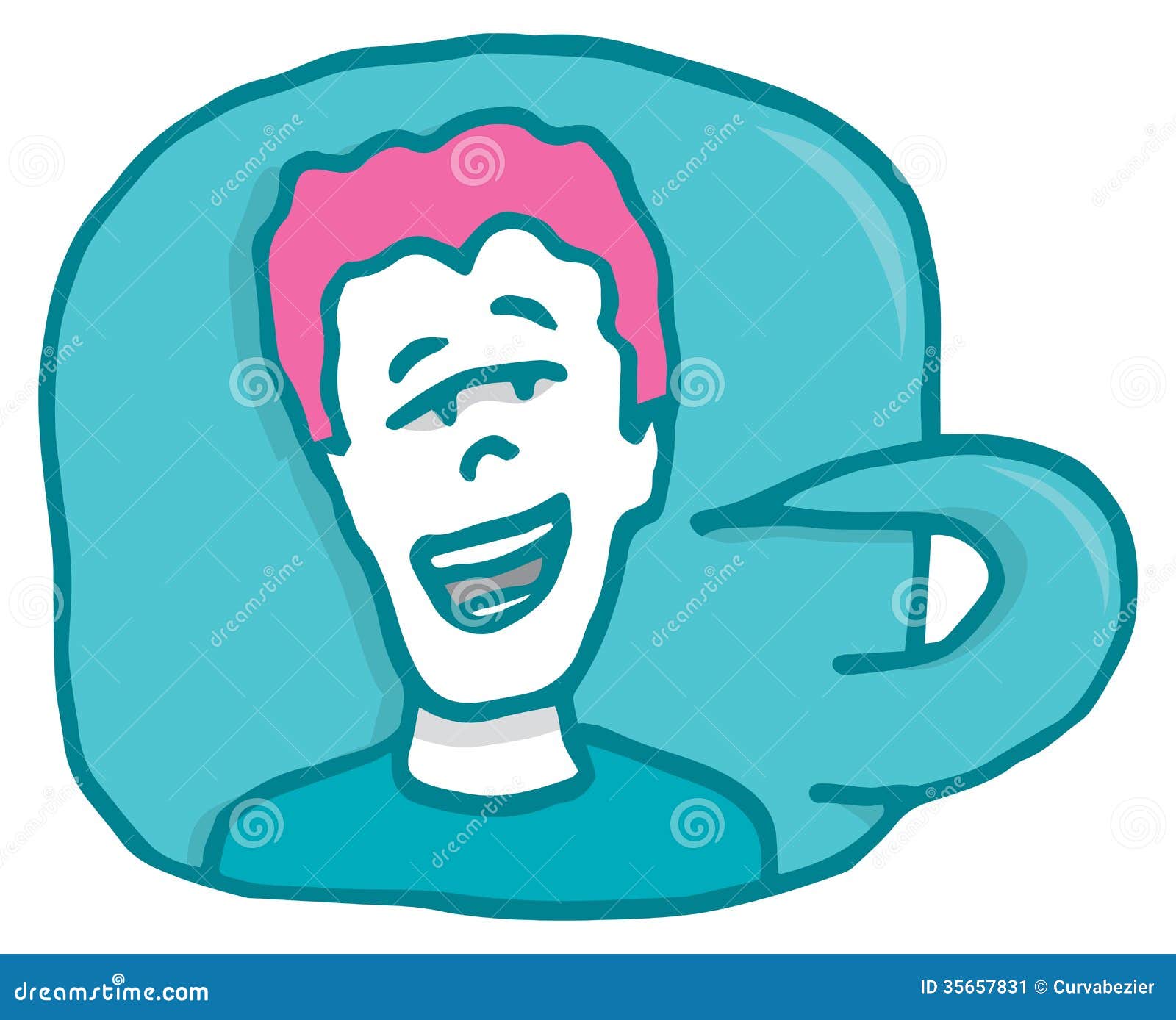 Self Centered Man Suffering From Narcissism. Smiling Man Looking At ...