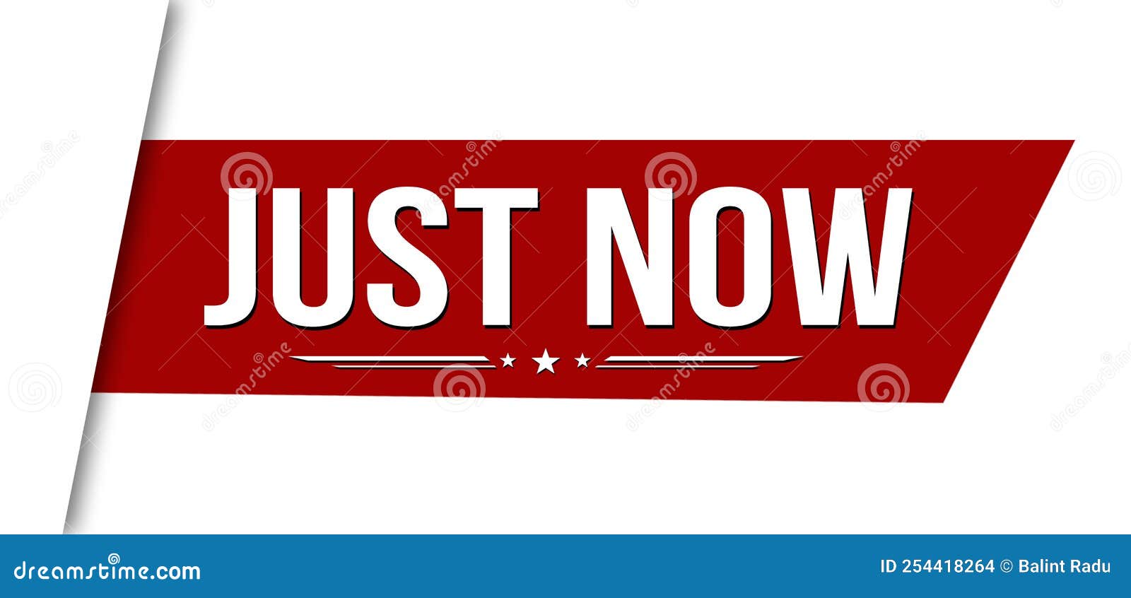 Just Now Red Ribbon or Banner Design Stock Vector - Illustration of ...