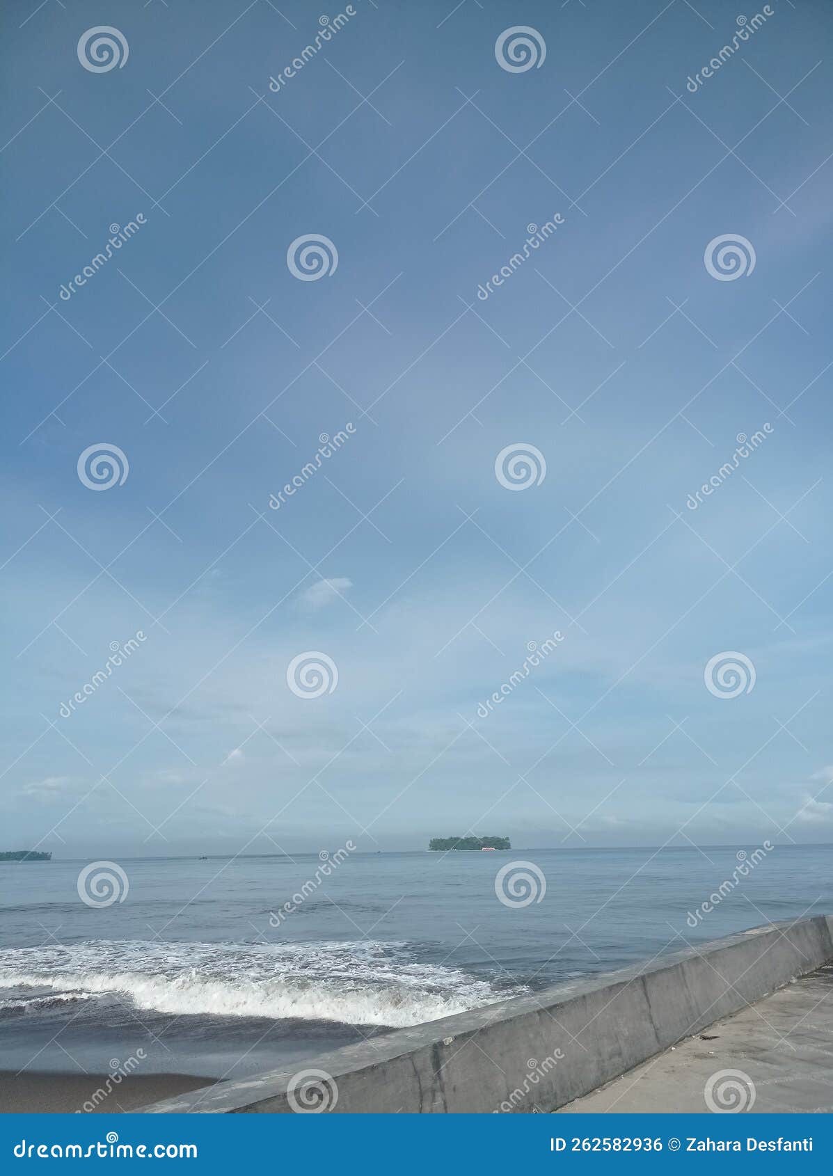 Just ocean blue stock photo. Image of boat, tower, horizon - 262582936