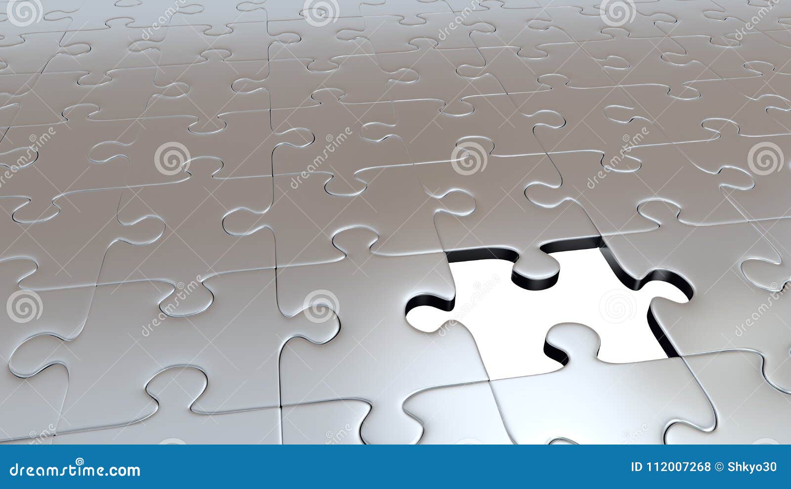 A White Hole Inside Big Silver Puzzle Pieces on the Floor Stock ...