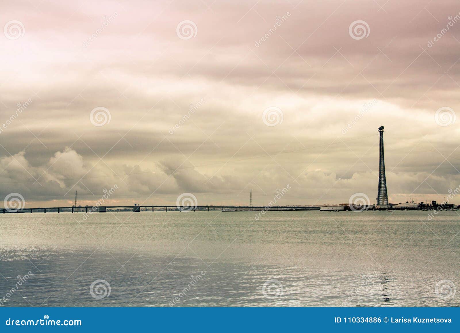 Panoramic View of the Other Side of the Ocean Stock Photo - Image of ...