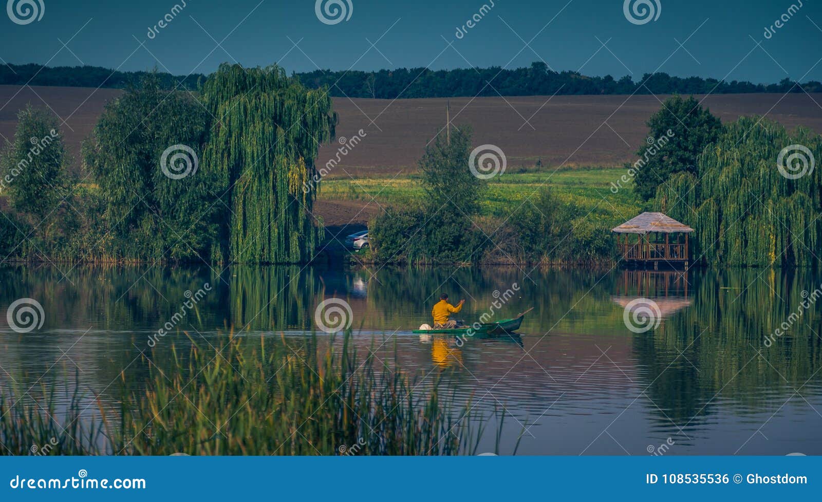 Sunrise on river stock photo. Image of dawn, sunrise - 108535536