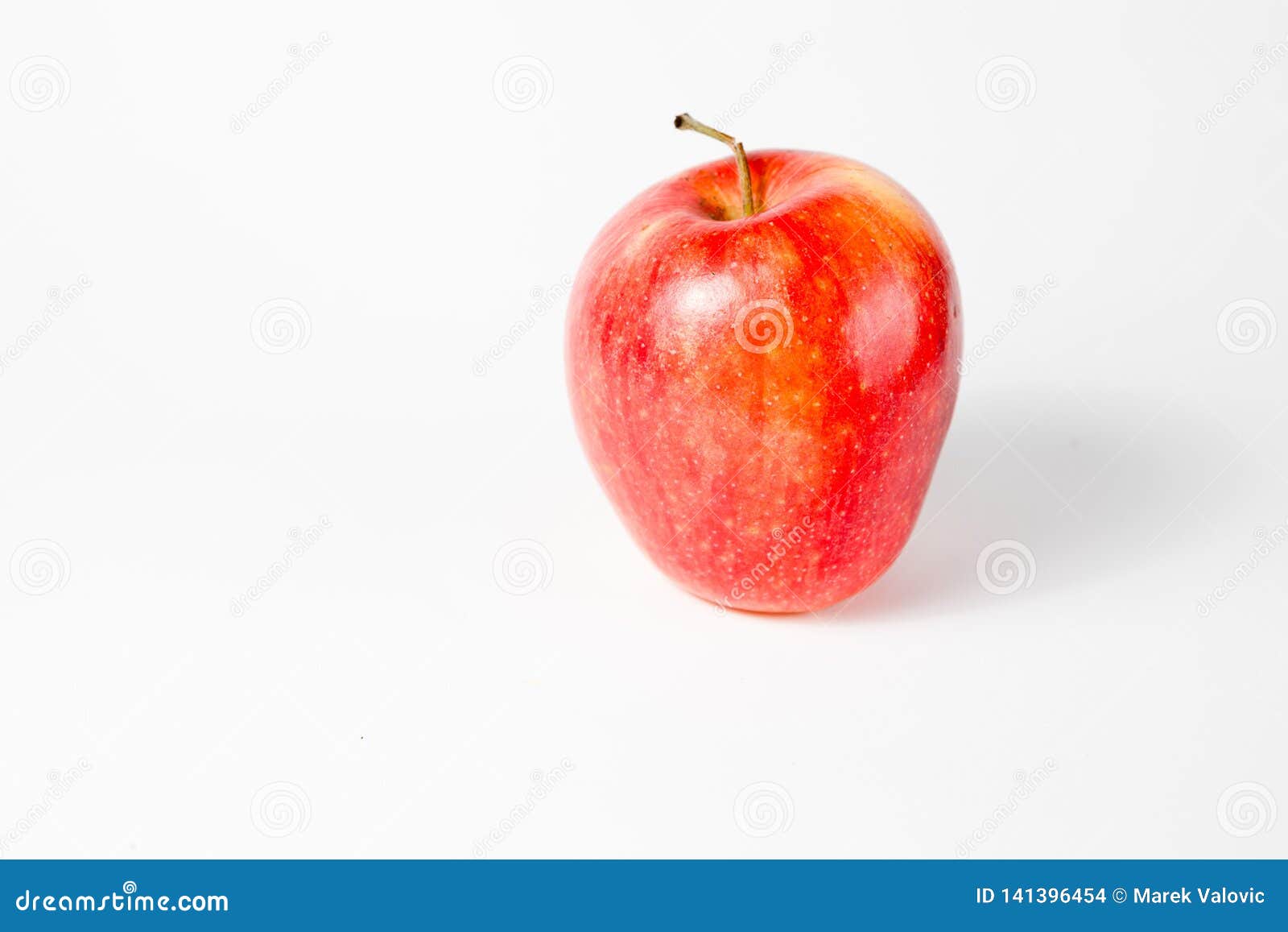 Just Red Apple As it Grew - Side View Stock Photo - Image of fresh ...