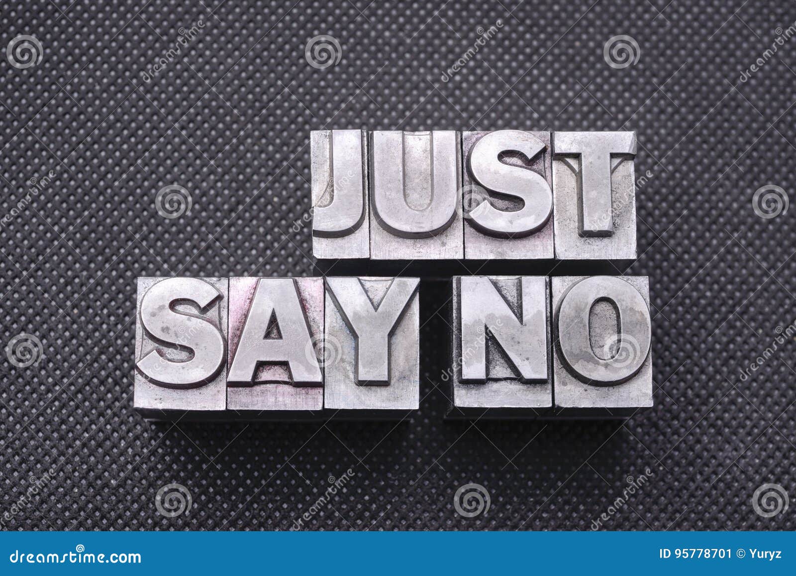 Just say no bm stock image. Image of metallic, surface - 95778701
