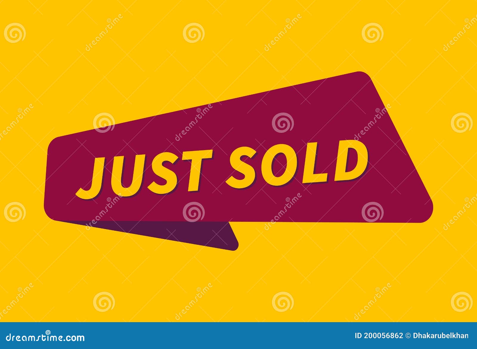 Just Sold Banner Vector, Just Sold Image Stock Vector - Illustration of ...