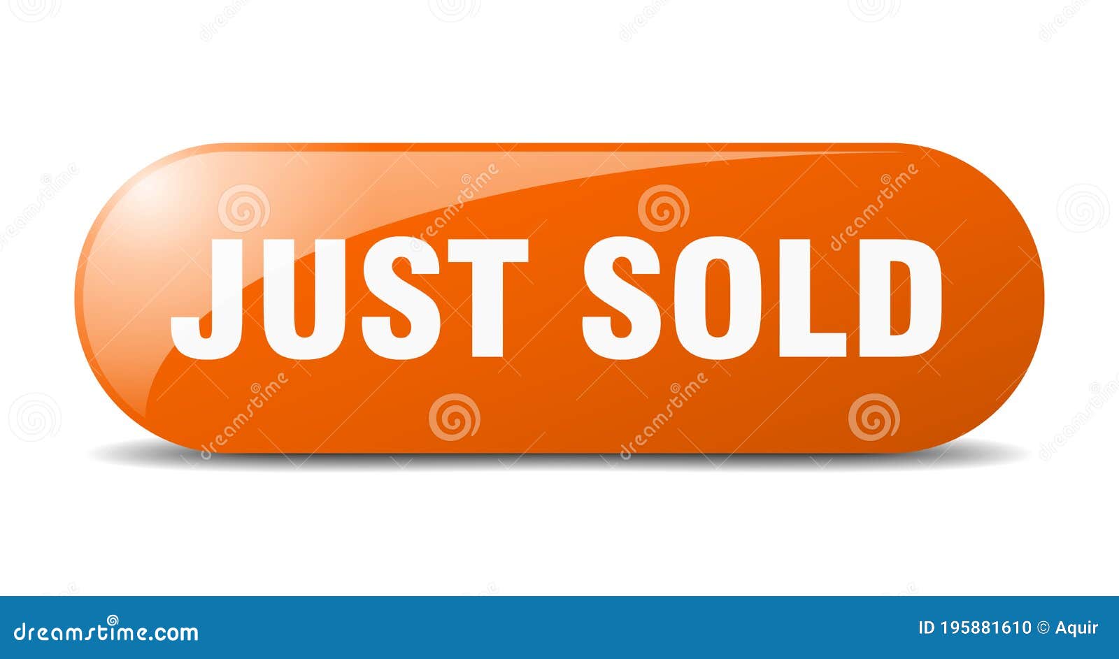 Just Sold Button. Sticker. Banner. Rounded Glass Sign Stock Vector ...