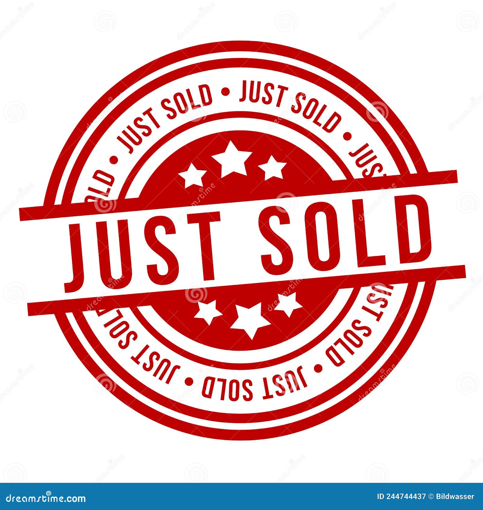 Just Sold Stamp Badge Vector Stock Vector - Illustration of retail ...