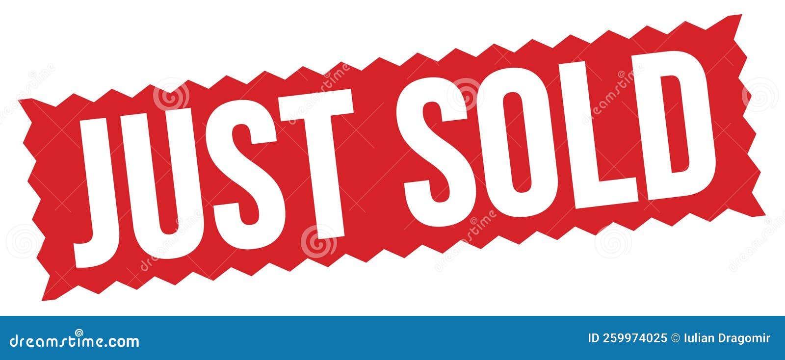 JUST SOLD Text Written on Red Stamp Sign Stock Illustration ...