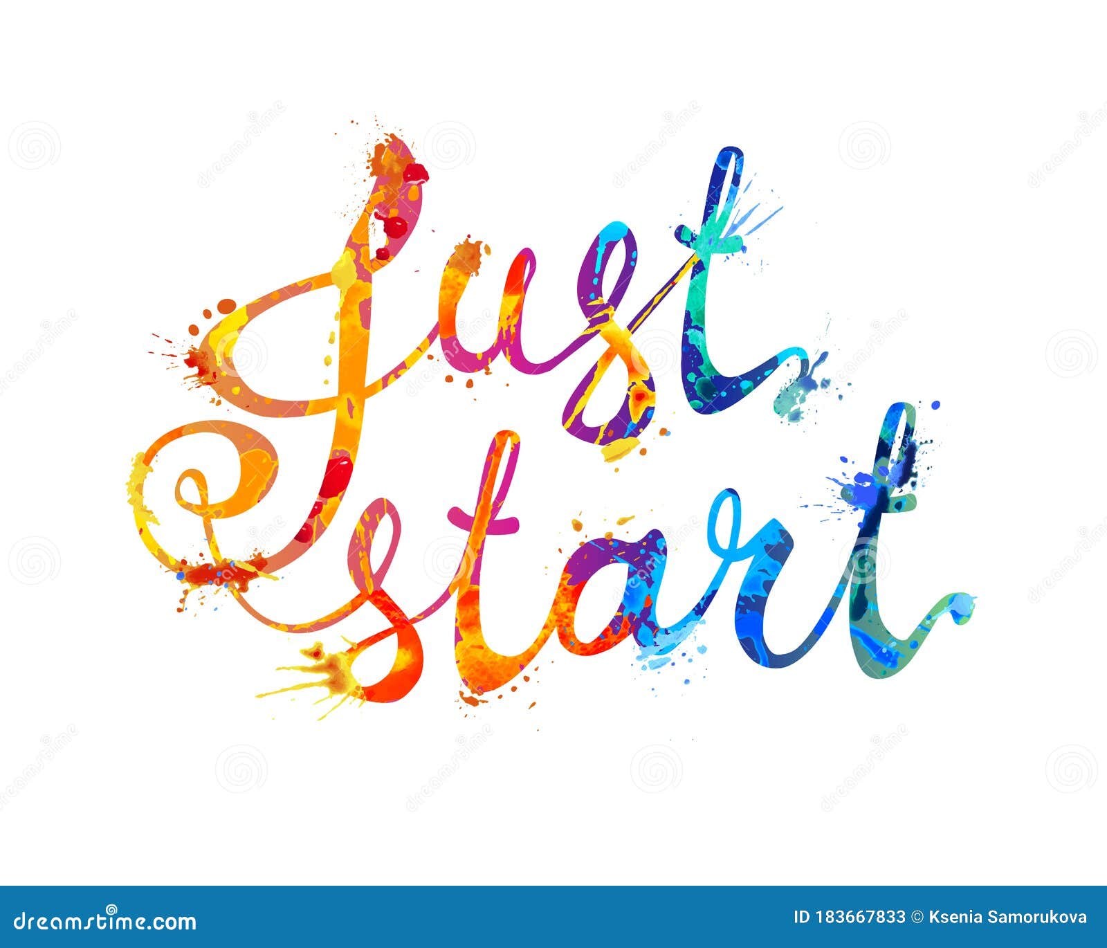 Just Start Hand Drawn Vector Illustration In Cartoon Comic Style Man ...