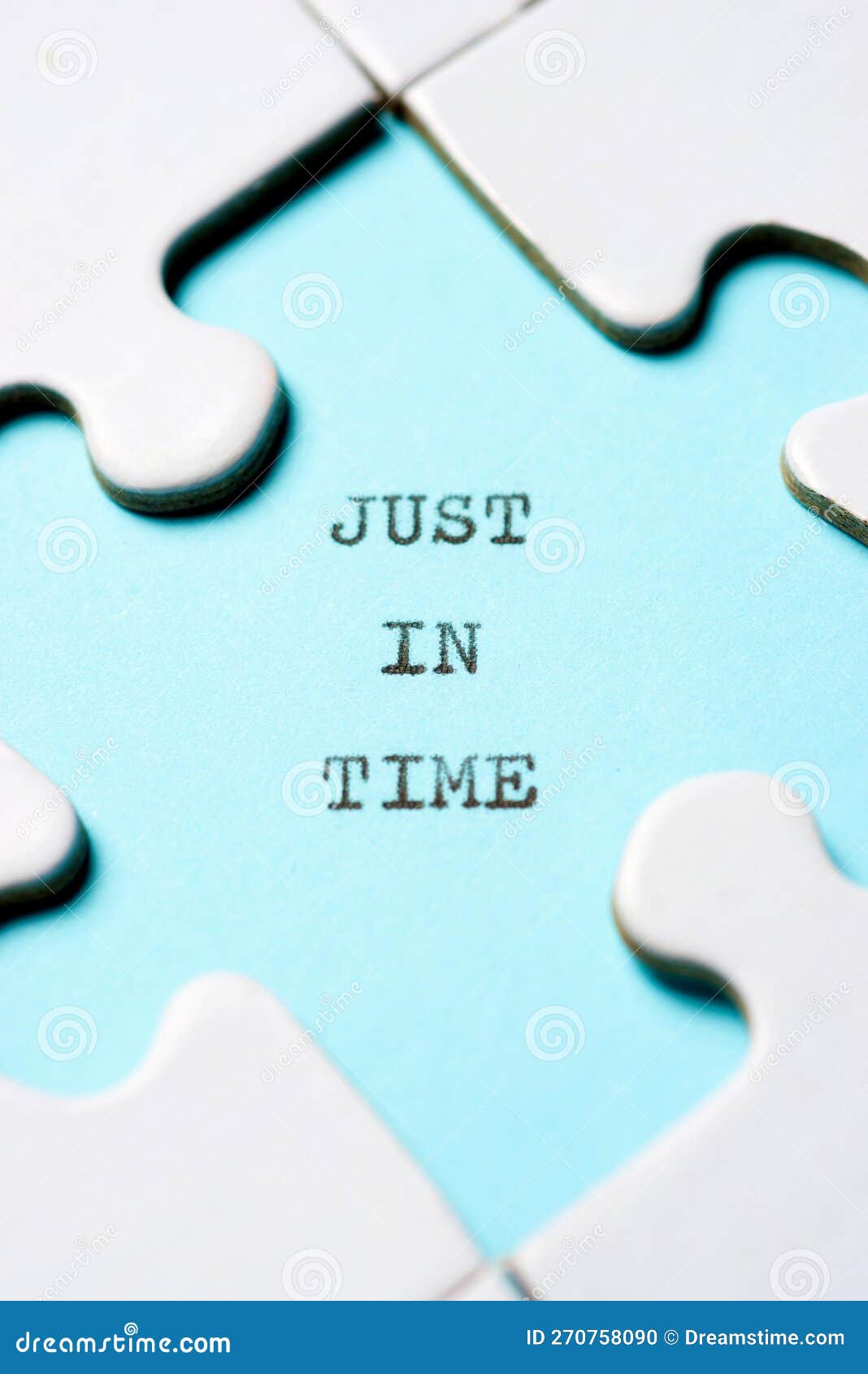 Just in time concept view stock photo. Image of quote - 270758090