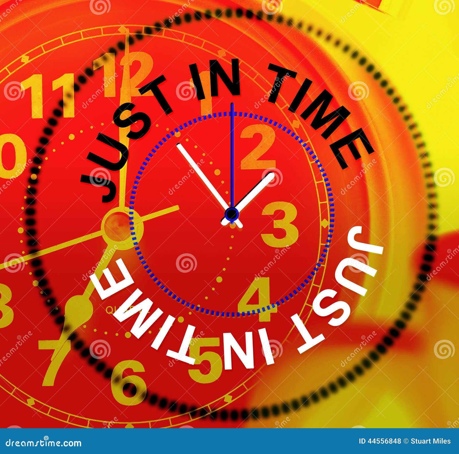 Just in Time Represents at Last and Clock Stock Illustration ...