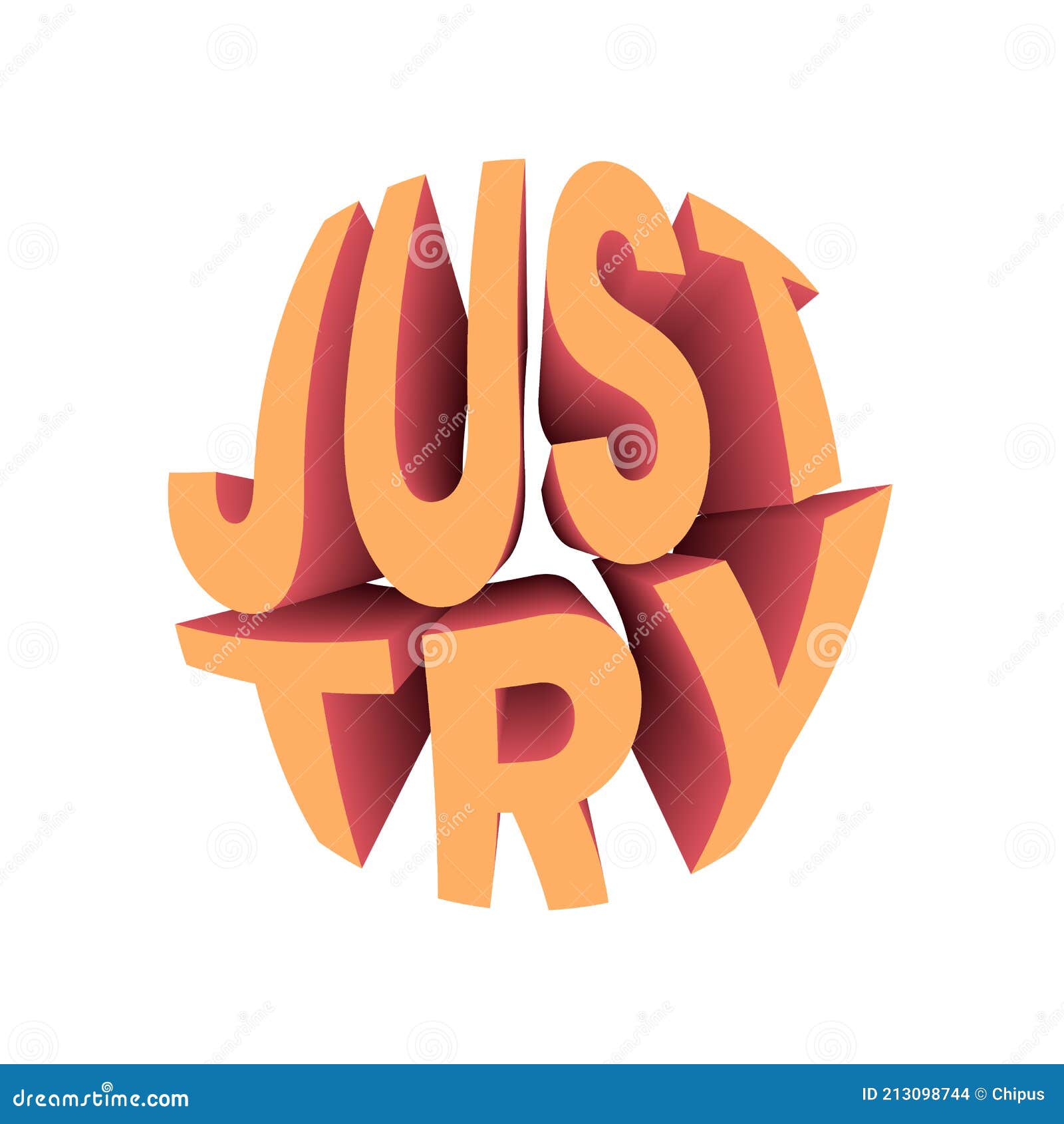 Just Try Quote. Retro Style Design Typography. Stock Vector ...
