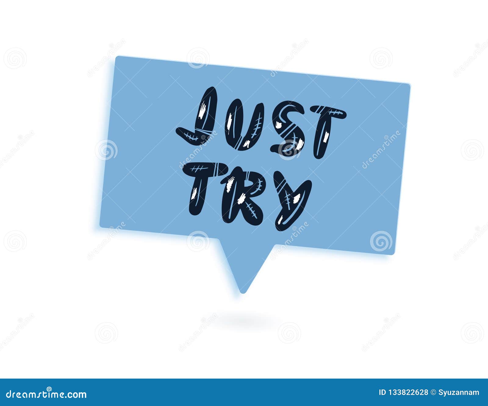 Just Try Vector Handwritten Creative Lettering. Stock Vector ...