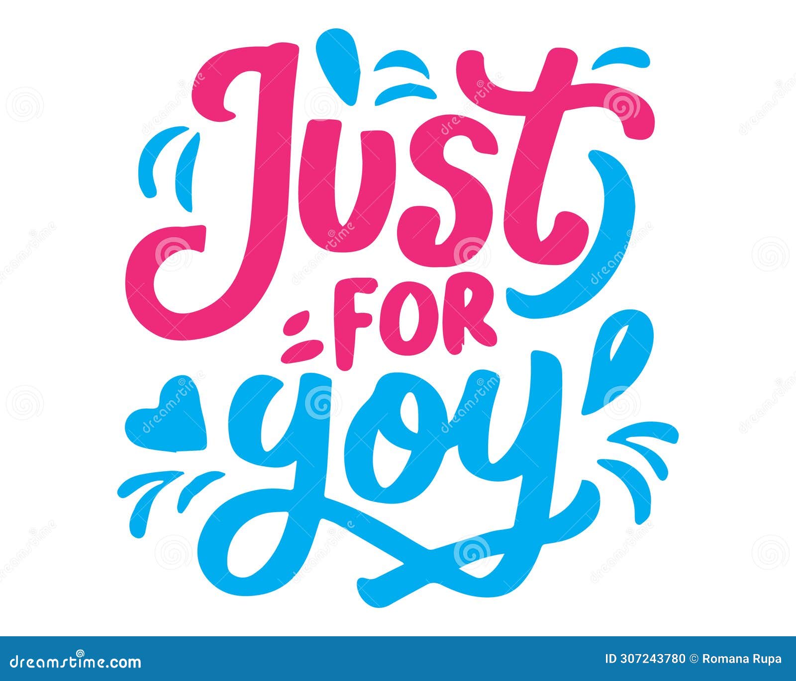 Just for You Lettering Text Typography Vector Stock Illustration Stock ...