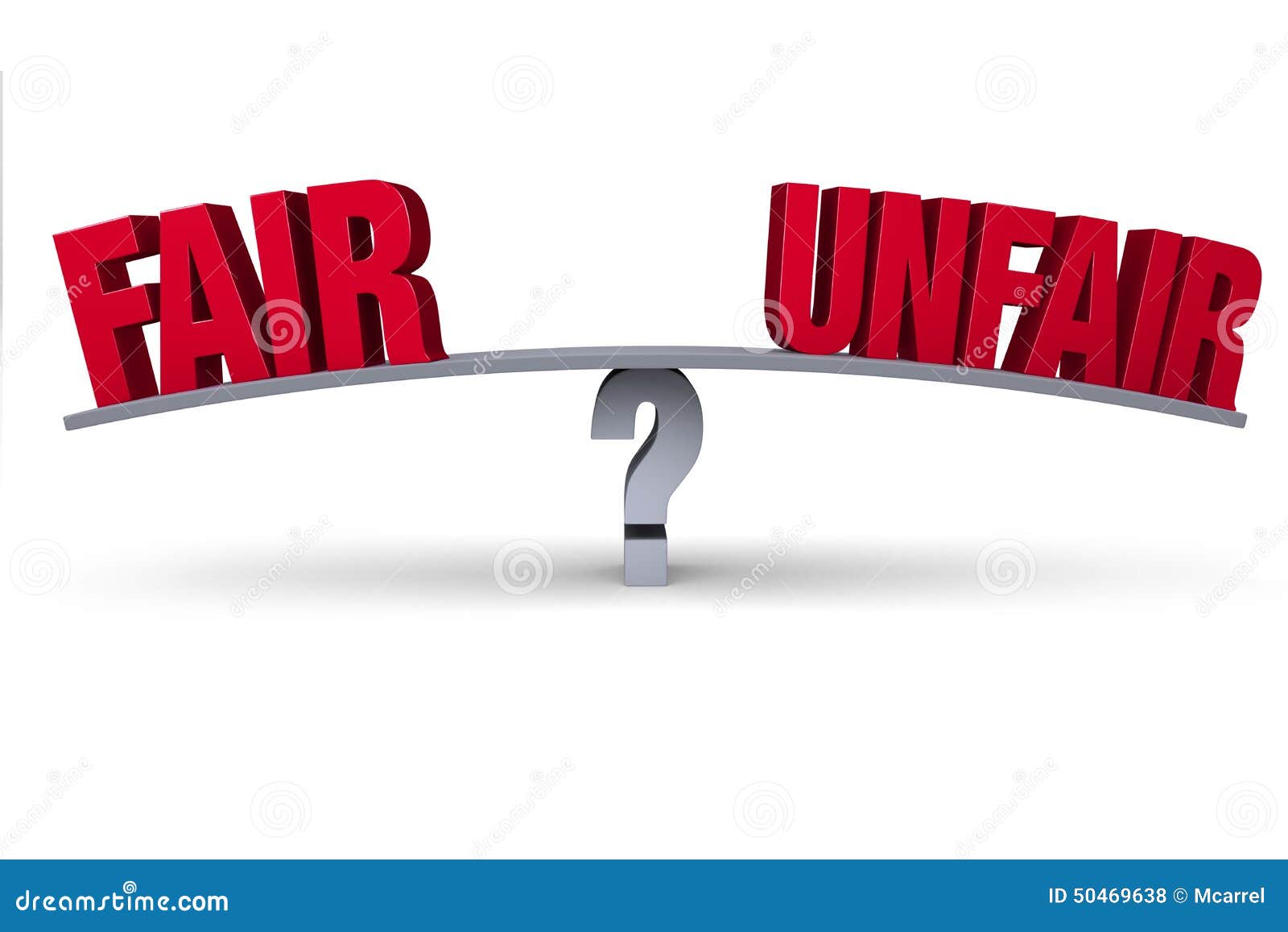 Juste ou injuste ? illustration stock. Illustration du égalité - 50469638