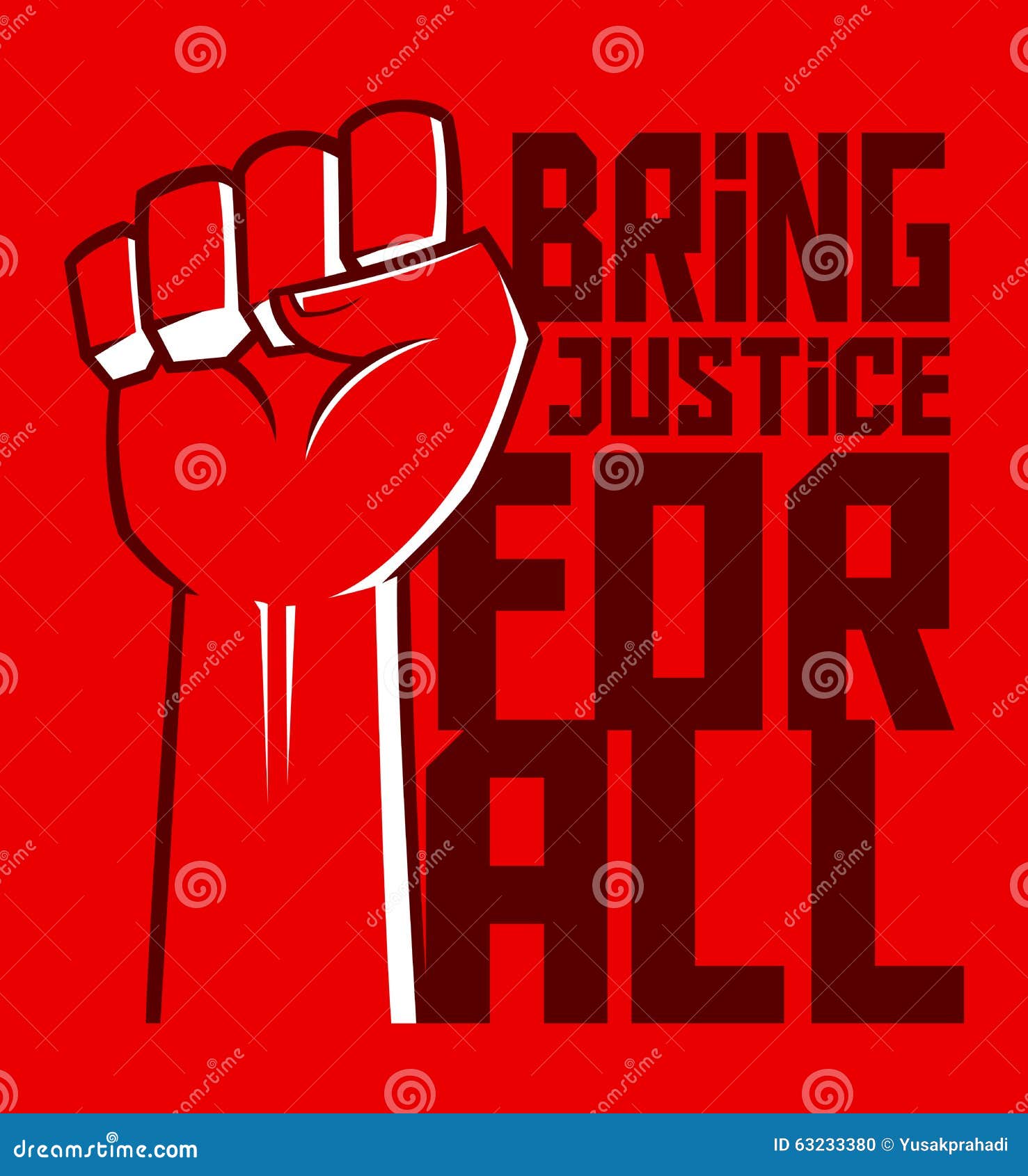 Justice for All Hand Poster Stock Vector - Illustration of logo ...