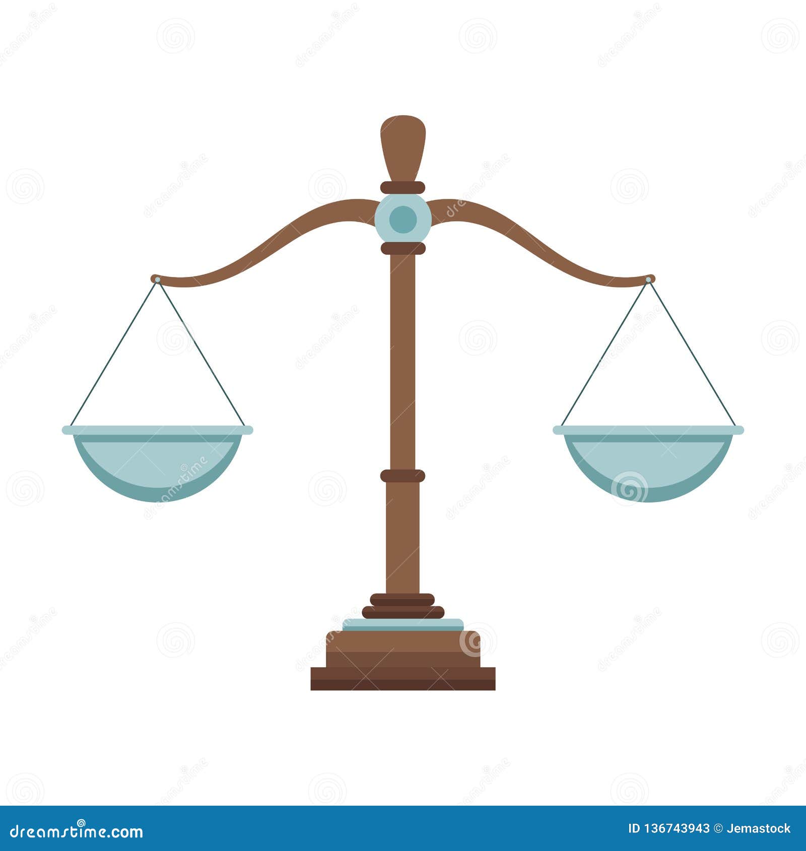 Justice Balance Scales Icon, Design Isolated On Gradient Background ...