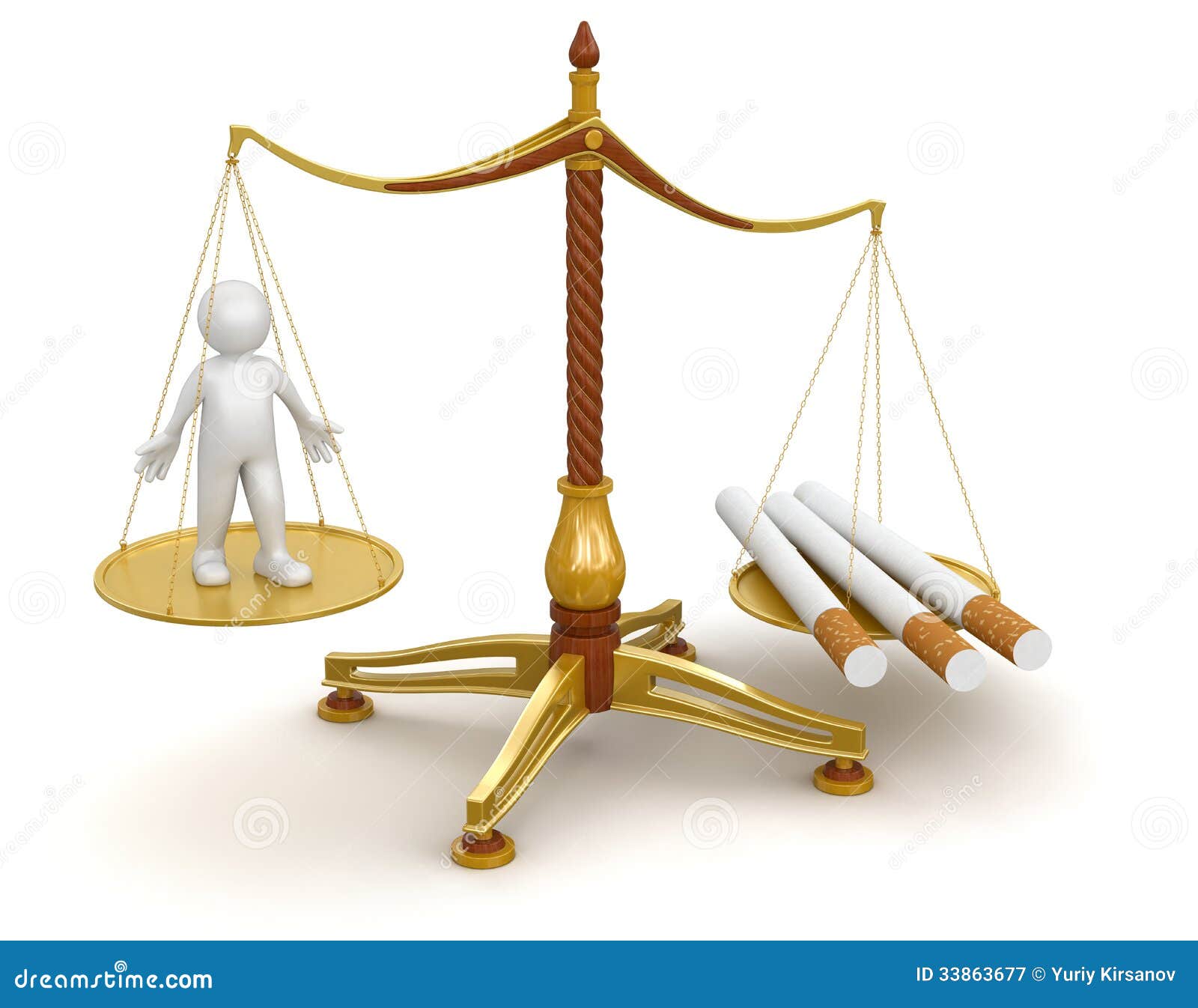 Justice Balance with Cigarettes and Man (clipping Path Included) Stock ...
