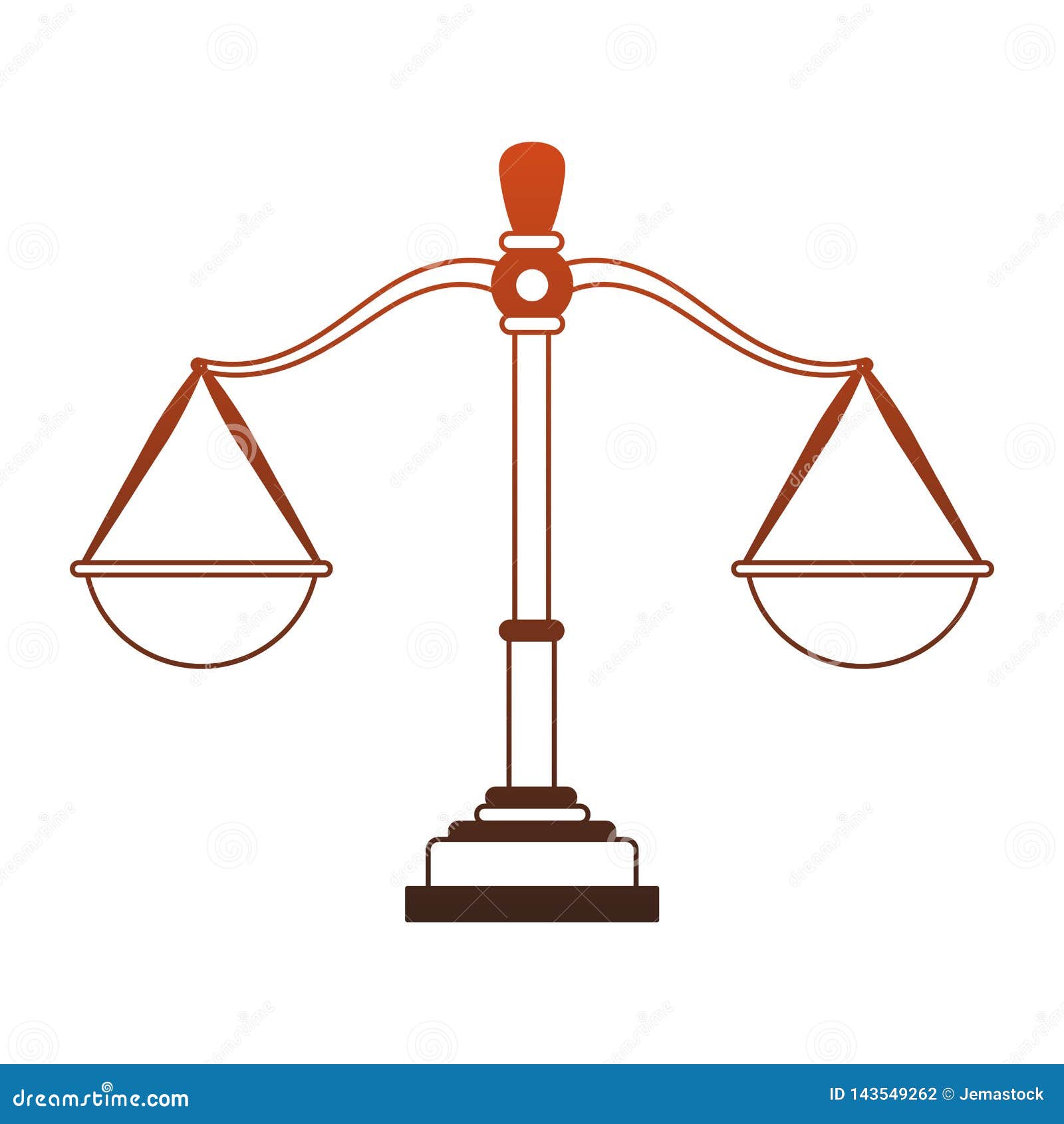 Justice Balance Symbol Red Lines Stock Vector - Illustration of icon ...