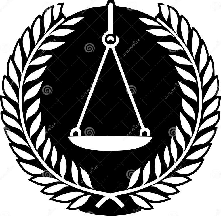 Justice - Black and White Vector Illustration Stock Vector ...