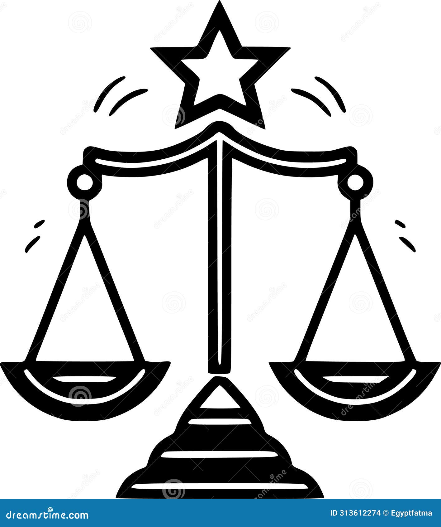 Justice - Black and White Vector Illustration Stock Vector ...