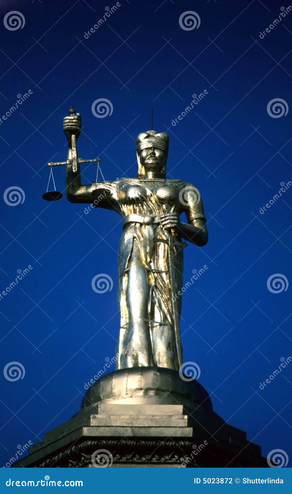 Blind Justice Symbol On A Metal Statue Stunning Photograph With A ...