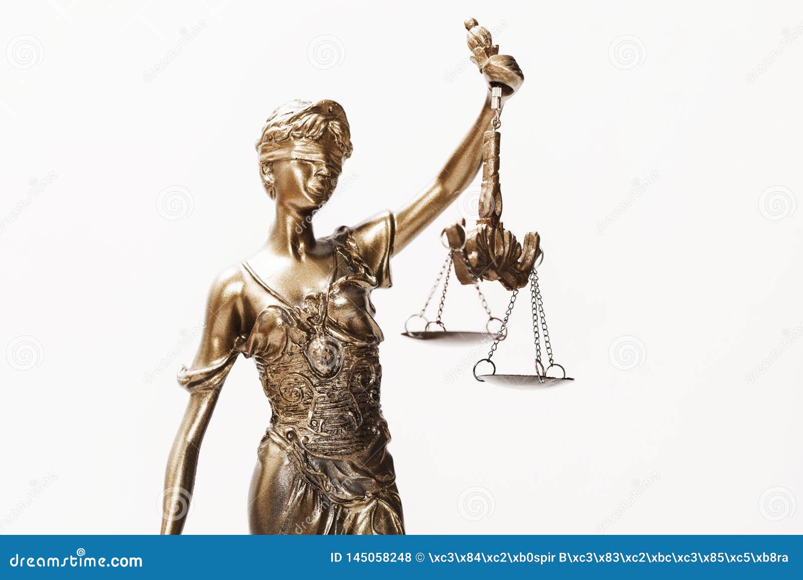 Justice Blindfolded Lady Holding Scales and Sword Statue Stock Photo ...