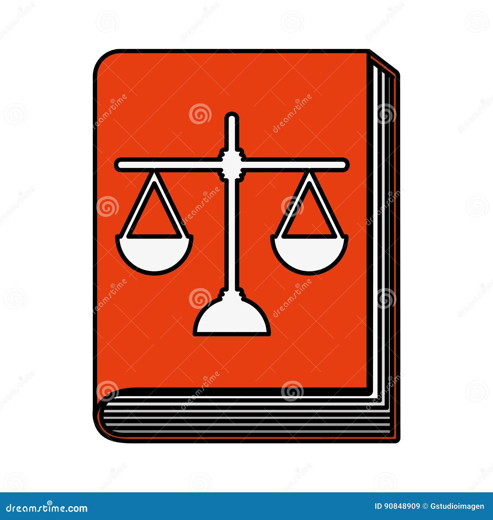 Justice book with scale stock vector. Illustration of crime - 90848909