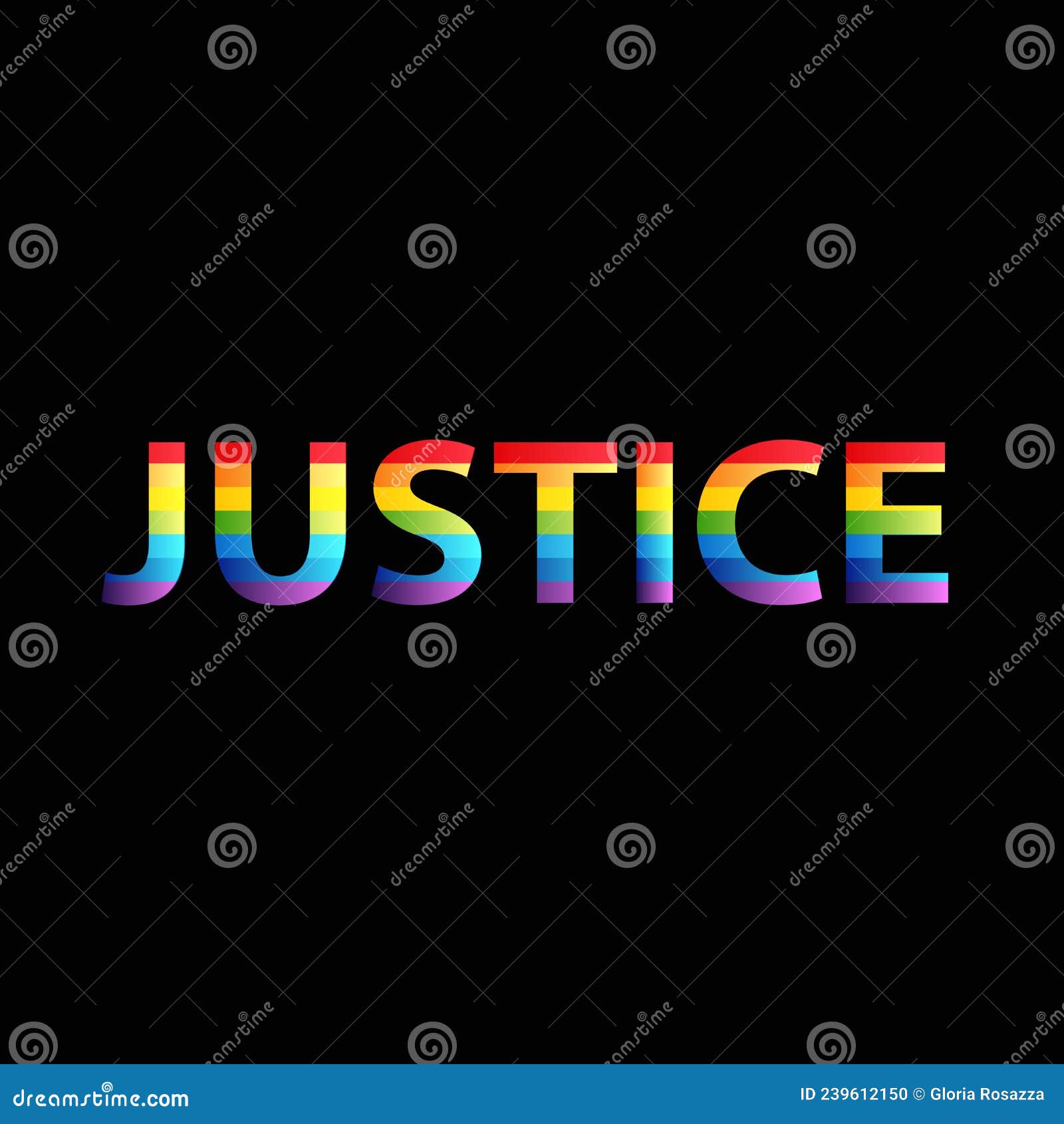 Justice Colorful Text Word Vector Image Stock Vector - Illustration of ...