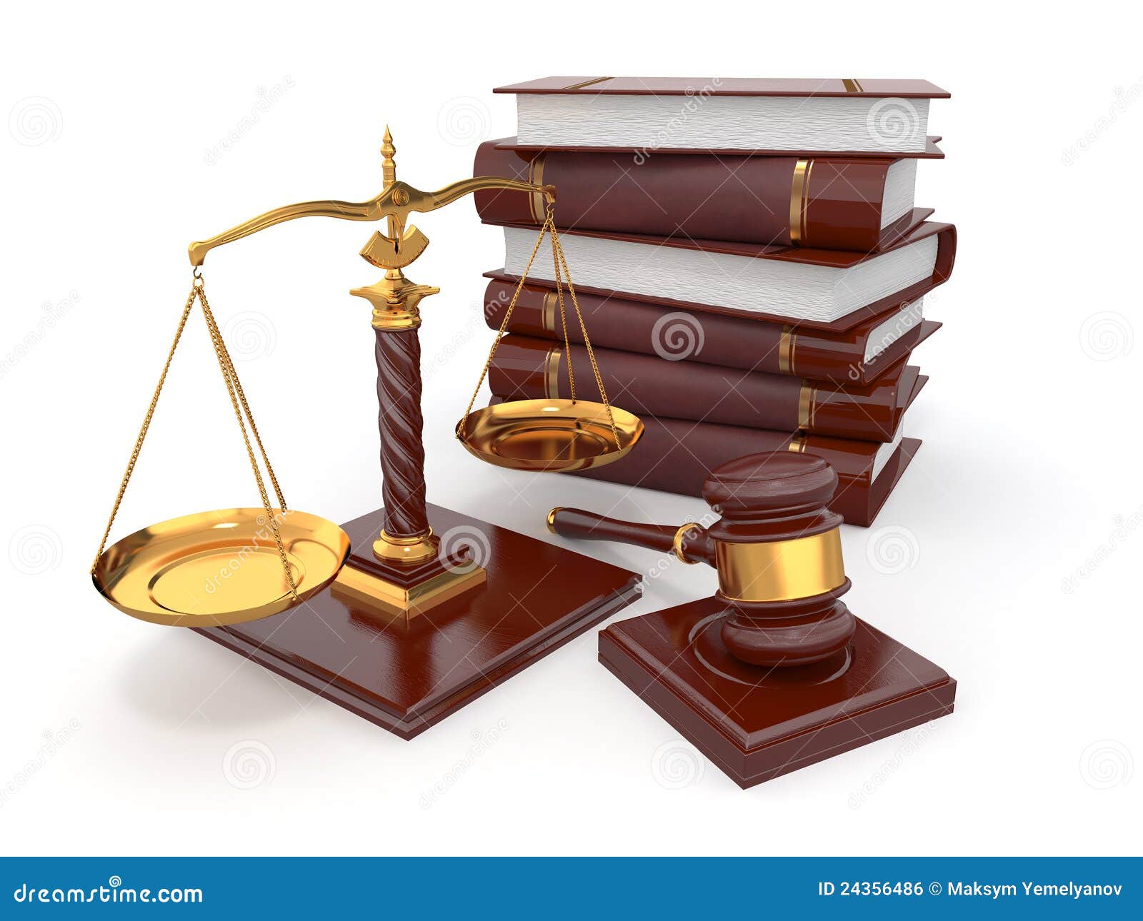 Justice Concept. Law, Scale and Gavel Stock Illustration - Illustration ...