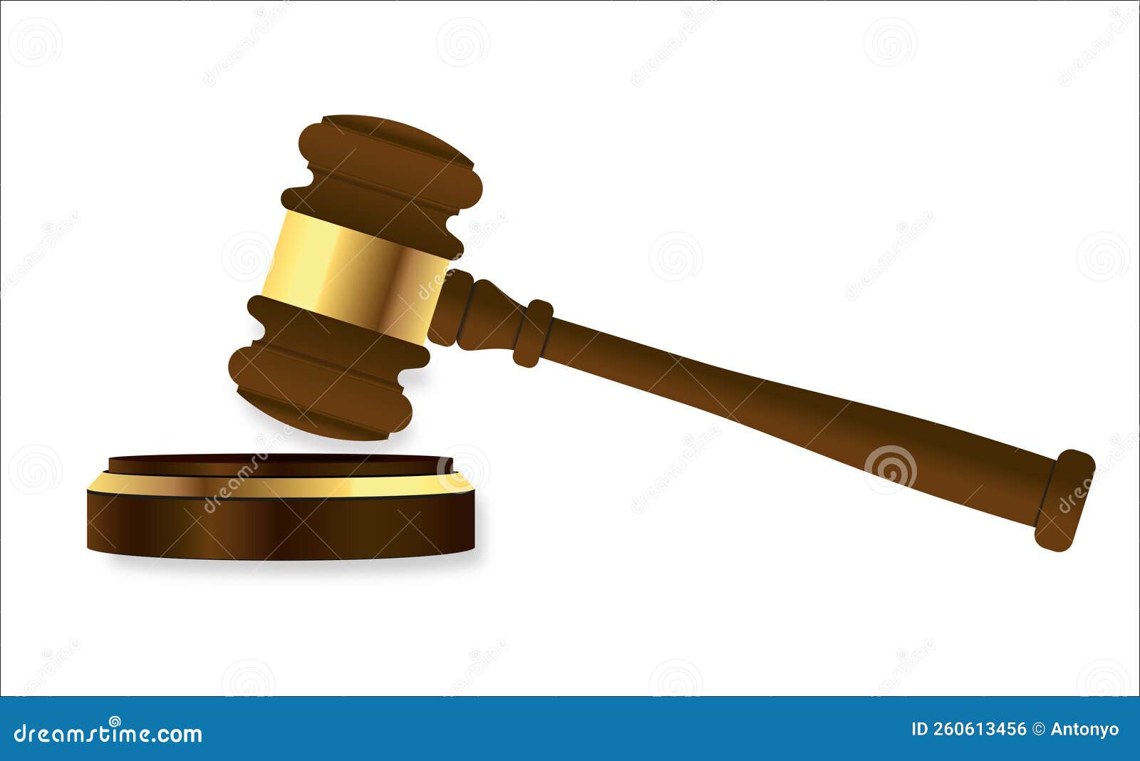 Justice Gavel on White Background Stock Vector - Illustration of judge ...