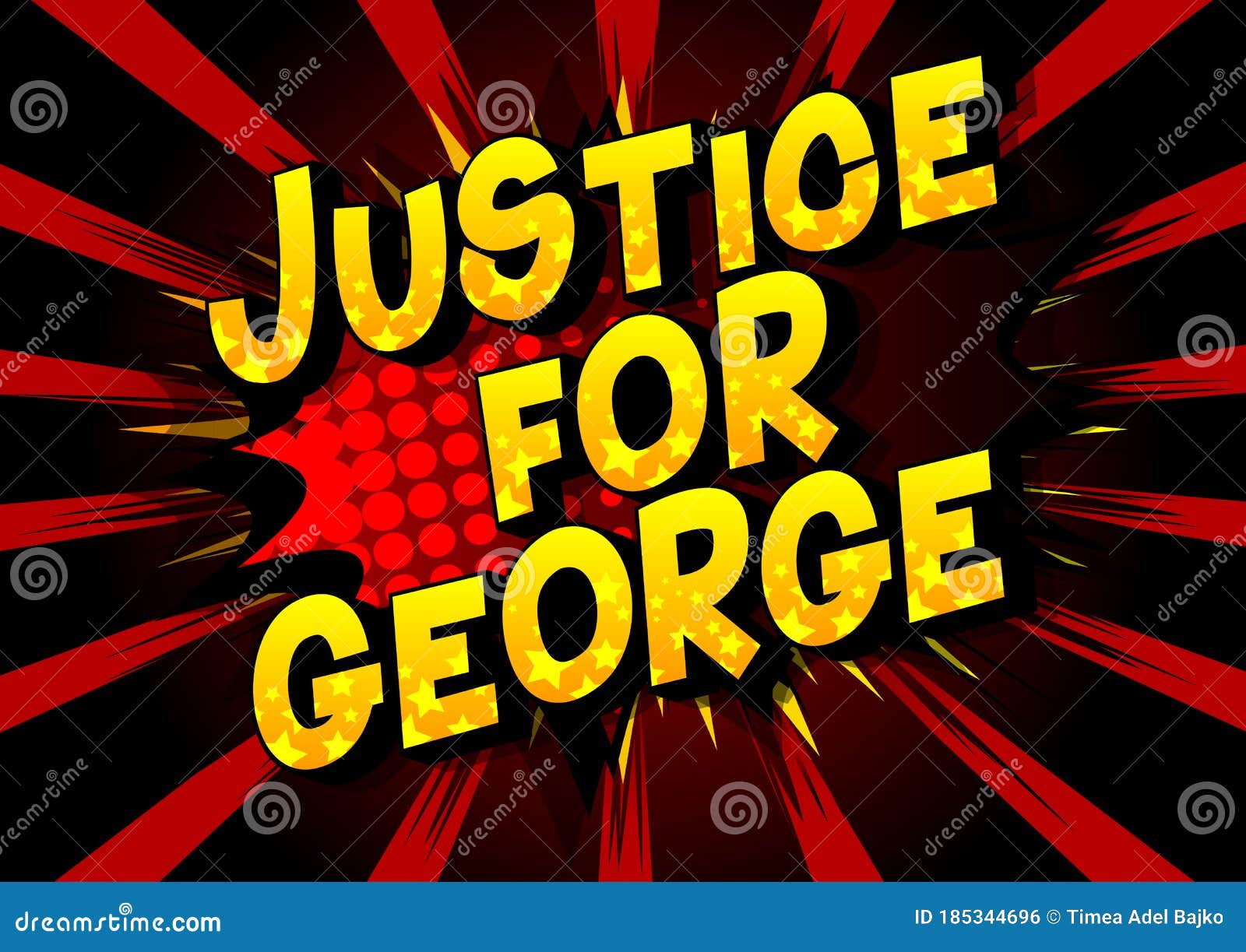 Justice for George - Comic Book Style Word. Editorial Photo ...