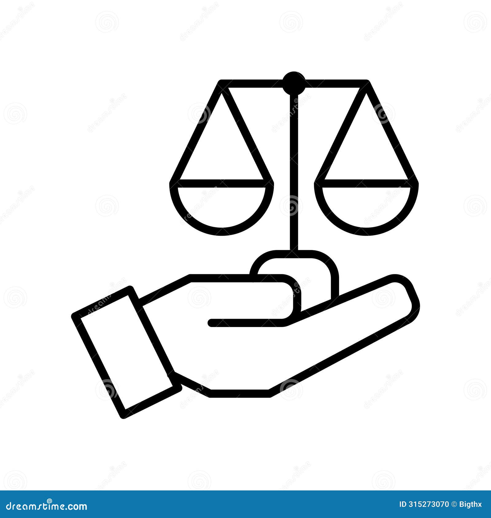 Justice in Hand Icon - Law and Justice Stock Vector - Illustration of ...