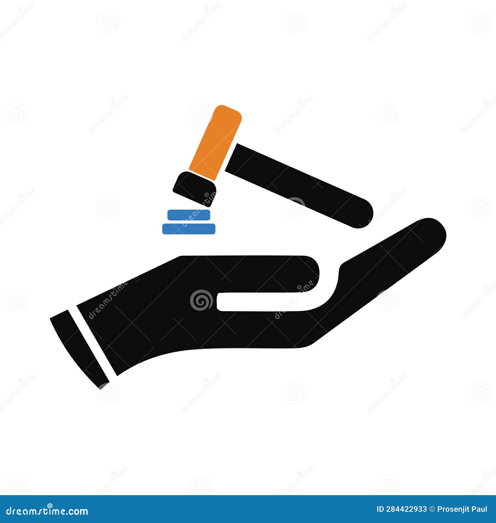 Justice, Hand , Law, Scale, Law on Hand Icon Stock Vector ...