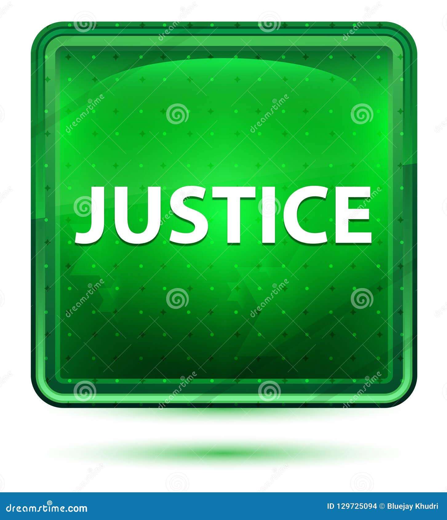 Justice Neon Light Green Square Button Stock Illustration ...