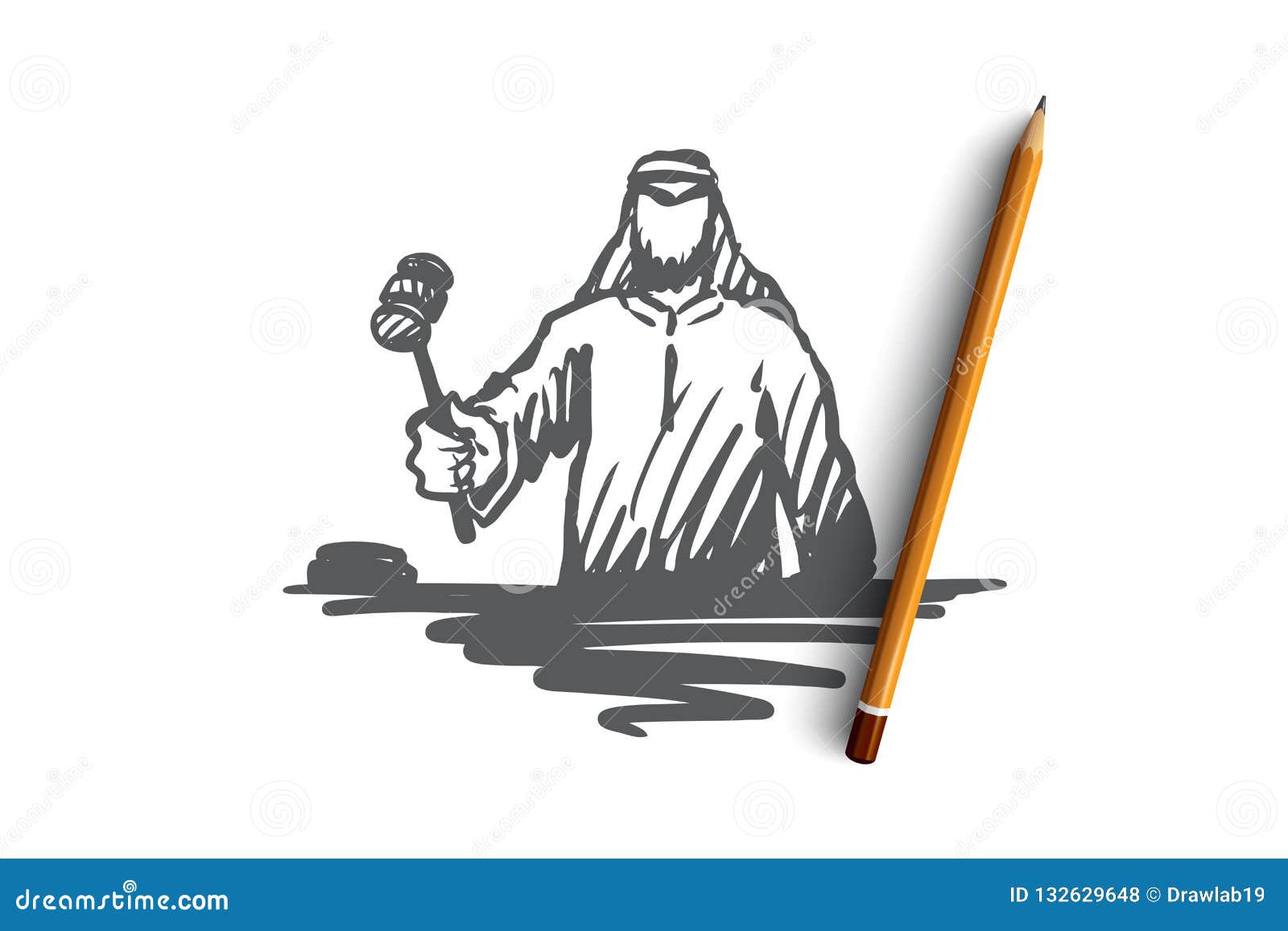 Justice, Judge, Indictment, Muslim Concept. Hand Drawn Isolated Vector ... Justice, Judge, Indictment, Muslim Concept. Hand Drawn Isolated Vector ...