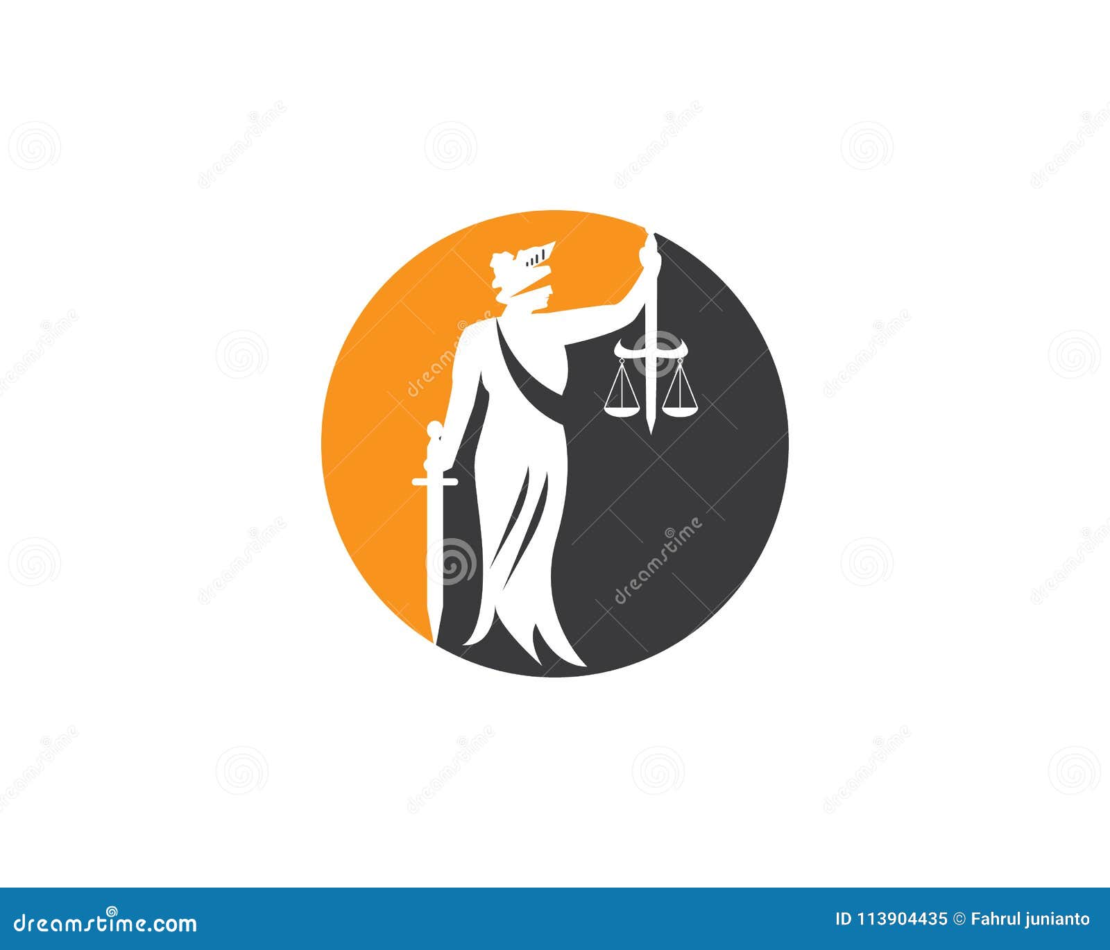 Justice Logo Design Vector Illustration Stock Vector - Illustration of ...