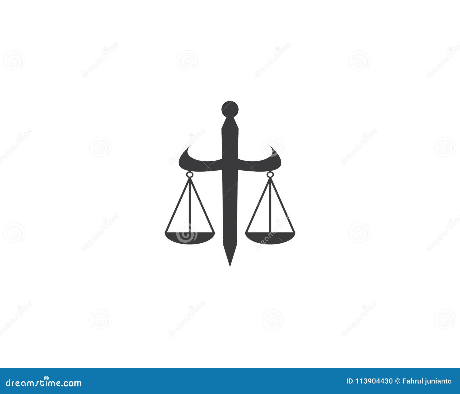 Justice Logo Design Vector Illustration Stock Vector - Illustration of ...