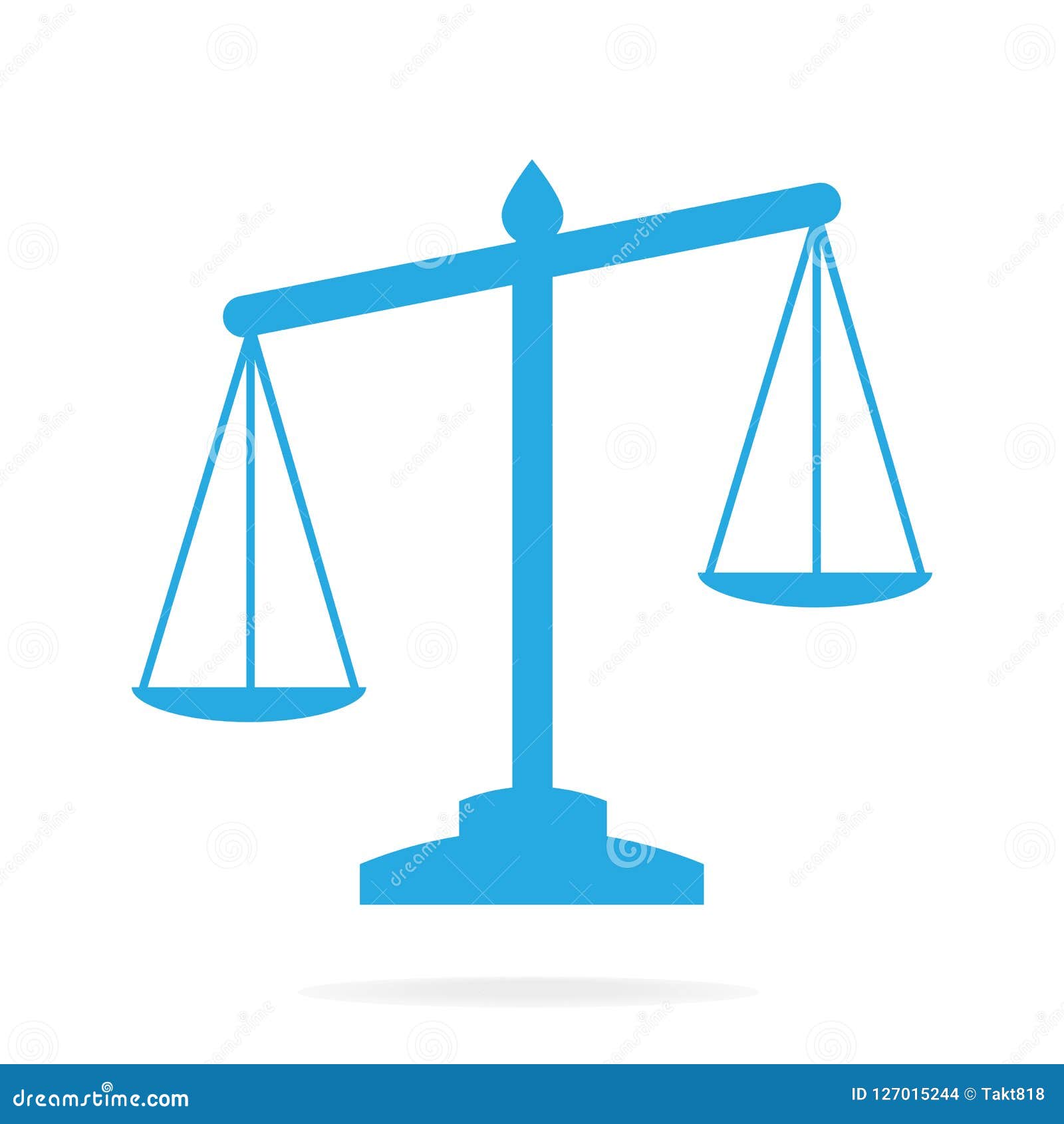 Justice Scale Blue Sign Icon Stock Vector - Illustration of equality ...